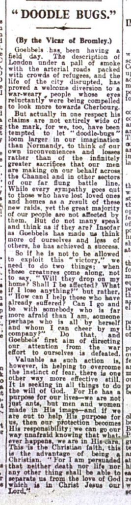 "Doodle Bugs" - Goebbels has been having a field day - Bromley ...