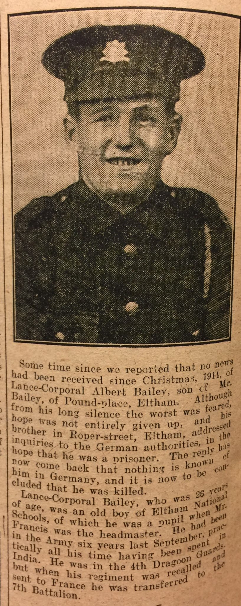 Albert Bailey - Bromley Historical Times